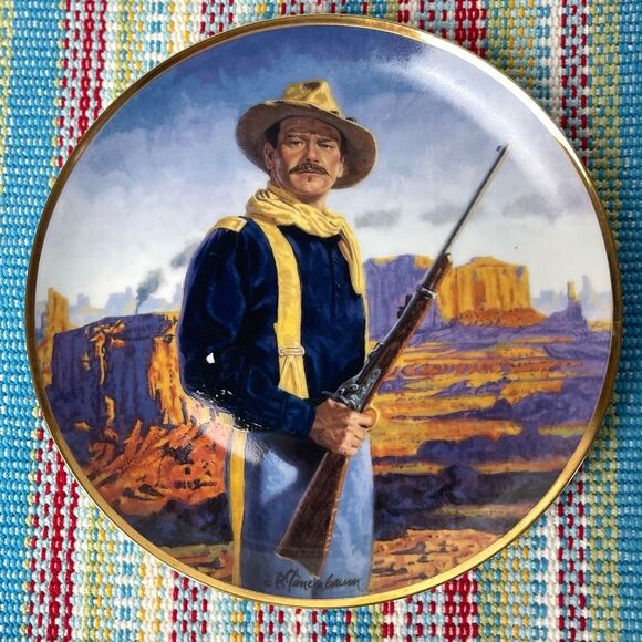 Accents | John Wayne Collector Plate Franklin Mint Hero Of The West ...